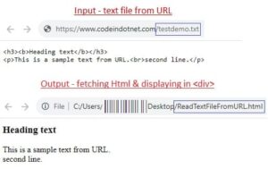 Read HTML Tags from URL as text file and insert them into an existing element - Javascript ...